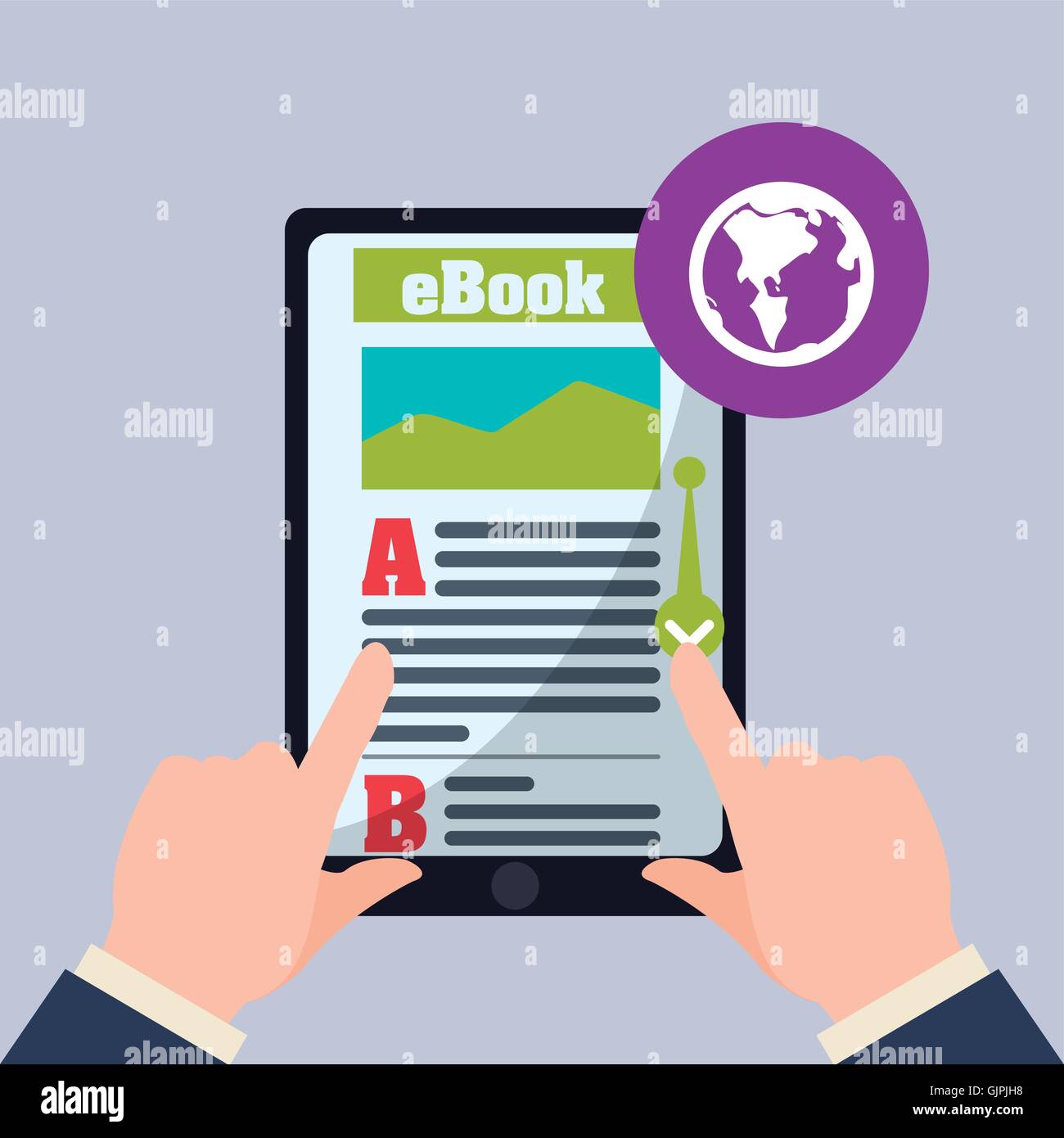 eBook design. reading icon. White background , vector illustration ...