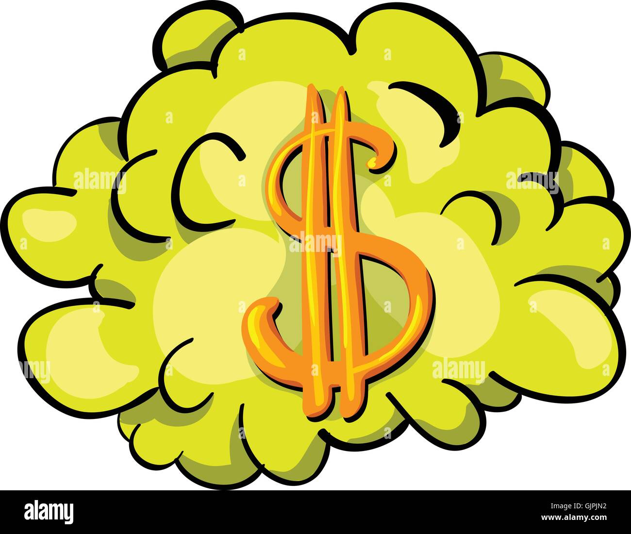 Symbol of cloud with a dollar sign Stock Vector Image & Art - Alamy