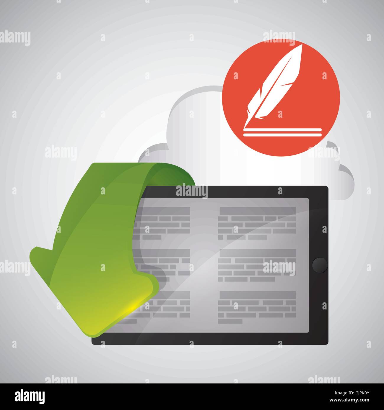 eBook design. reading icon. White background Stock Vector Image & Art ...