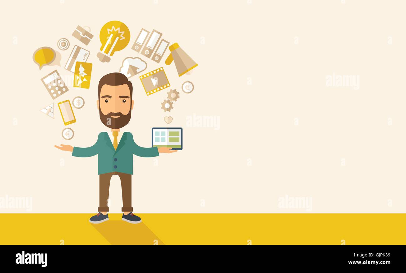 Computer multitask Stock Vector Images - Alamy