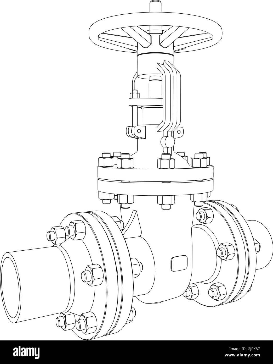 Industrial valve. Vector rendering of 3d Stock Vector Image & Art - Alamy