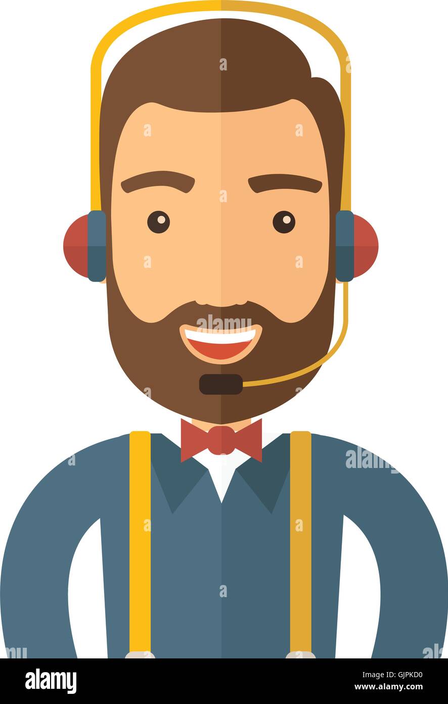 Cartoon call center headset hi-res stock photography and images - Alamy