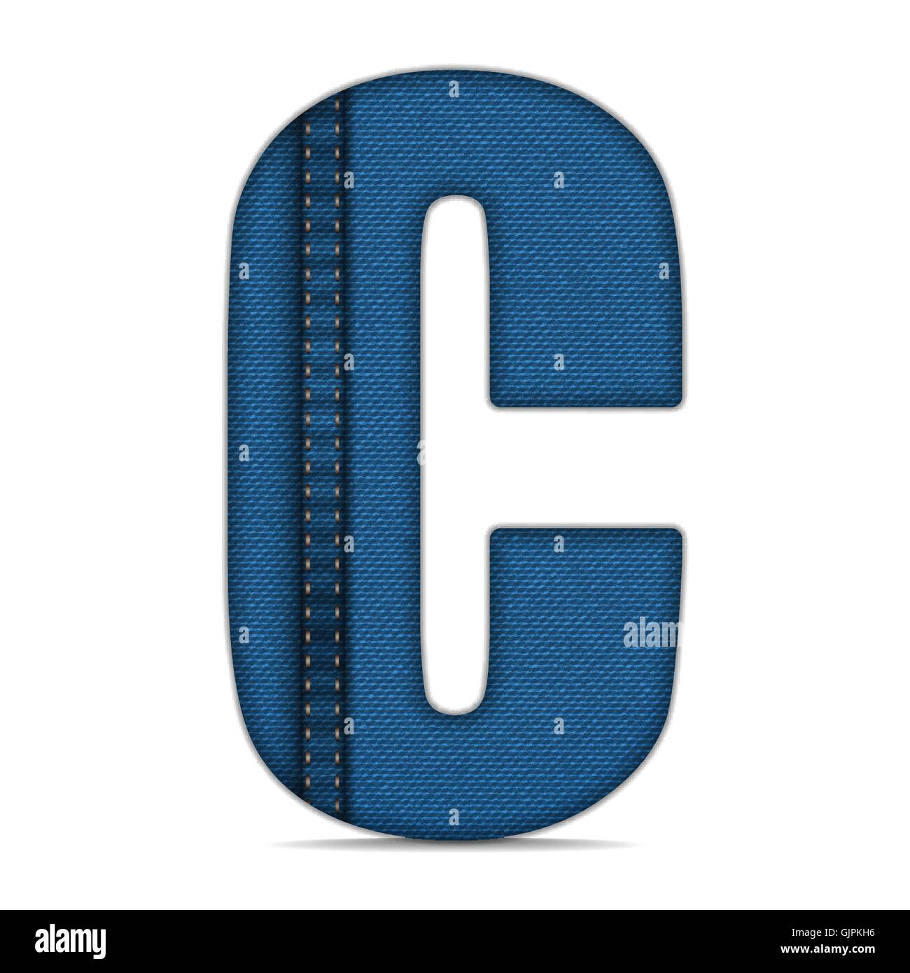 Alphabet Blue Jeans Letter Stock Vector Image & Art - Alamy