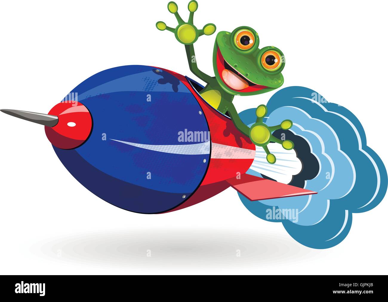 Frog in a Rocket Stock Vector Image & Art - Alamy