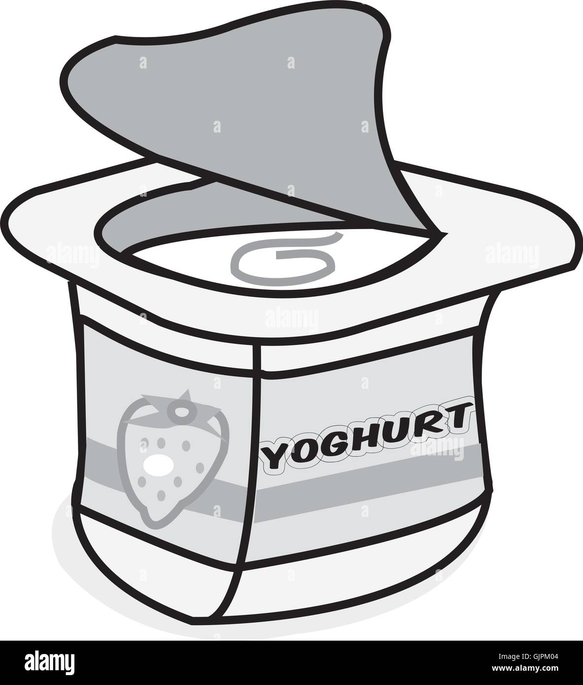 Breakfast yogurt fruit Stock Vector Images - Alamy