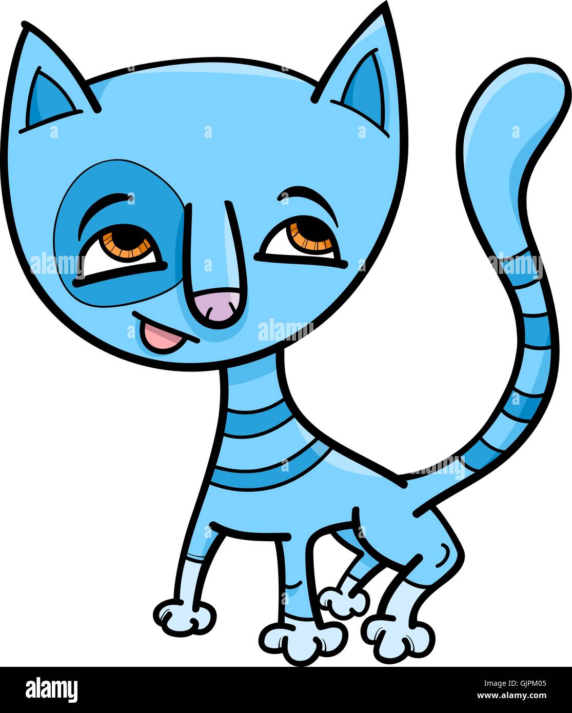 blue kitten cartoon illustration Stock Vector Image & Art - Alamy