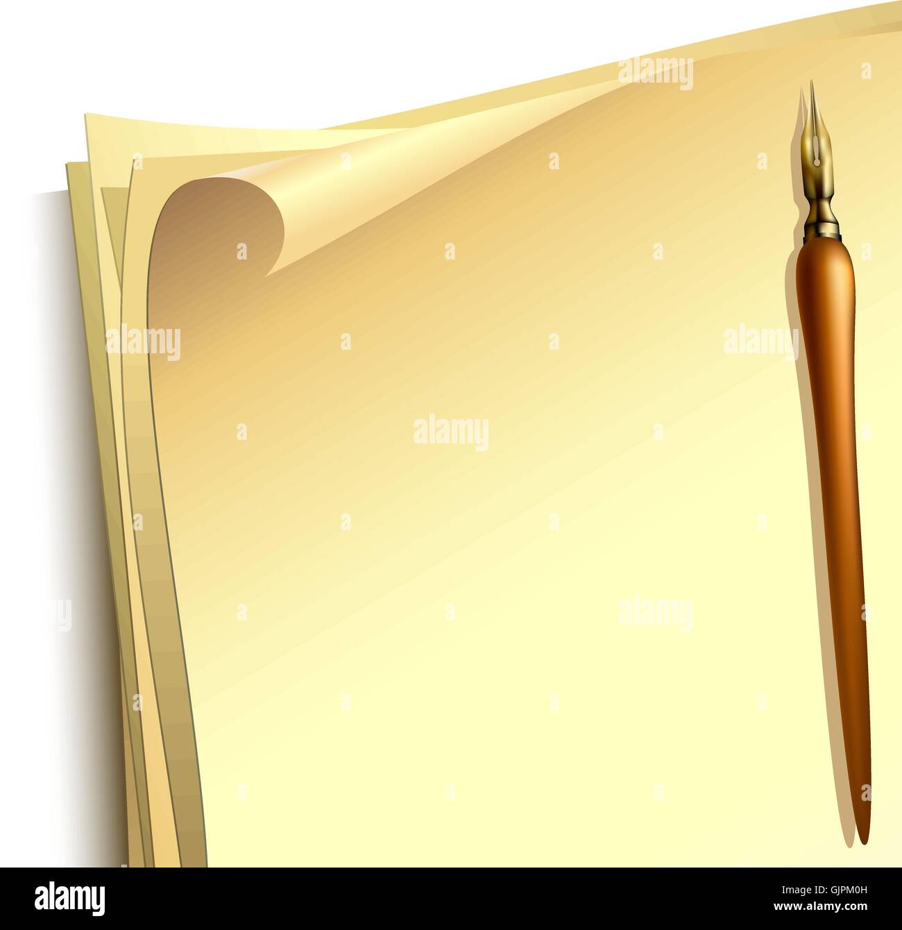 paper and pen Stock Vector Image & Art - Alamy