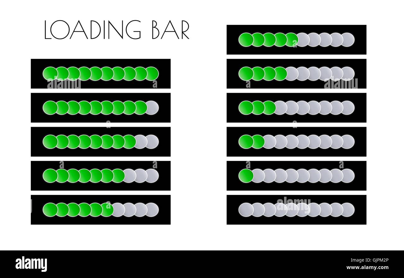 green loading bars Stock Vector Image & Art - Alamy
