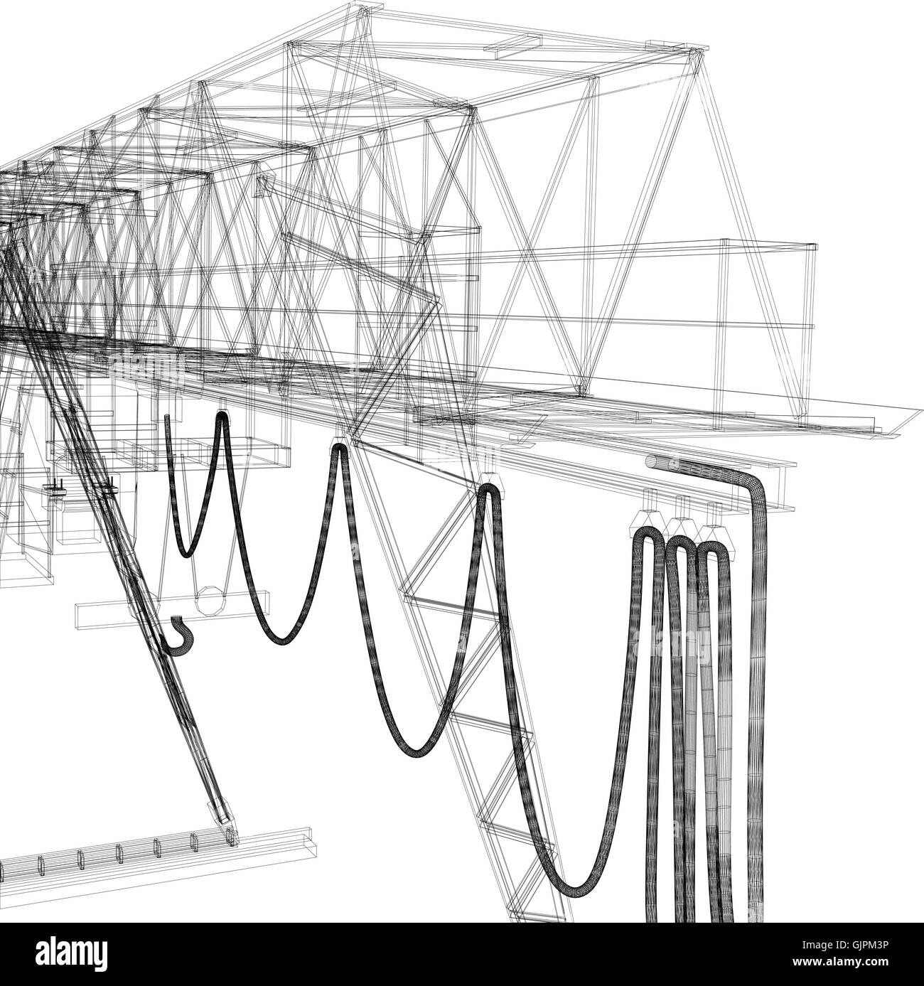 Rail line drawing hi-res stock photography and images - Alamy