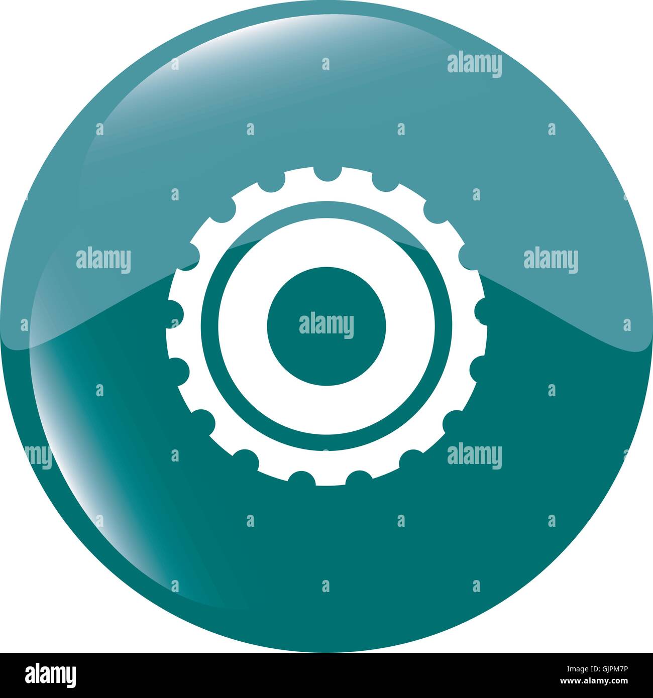 gears icon (button) isolated on a white background Stock Vector Image ...