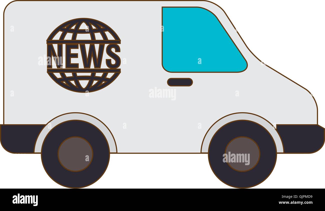 Newspaper van Stock Vector Images - Alamy