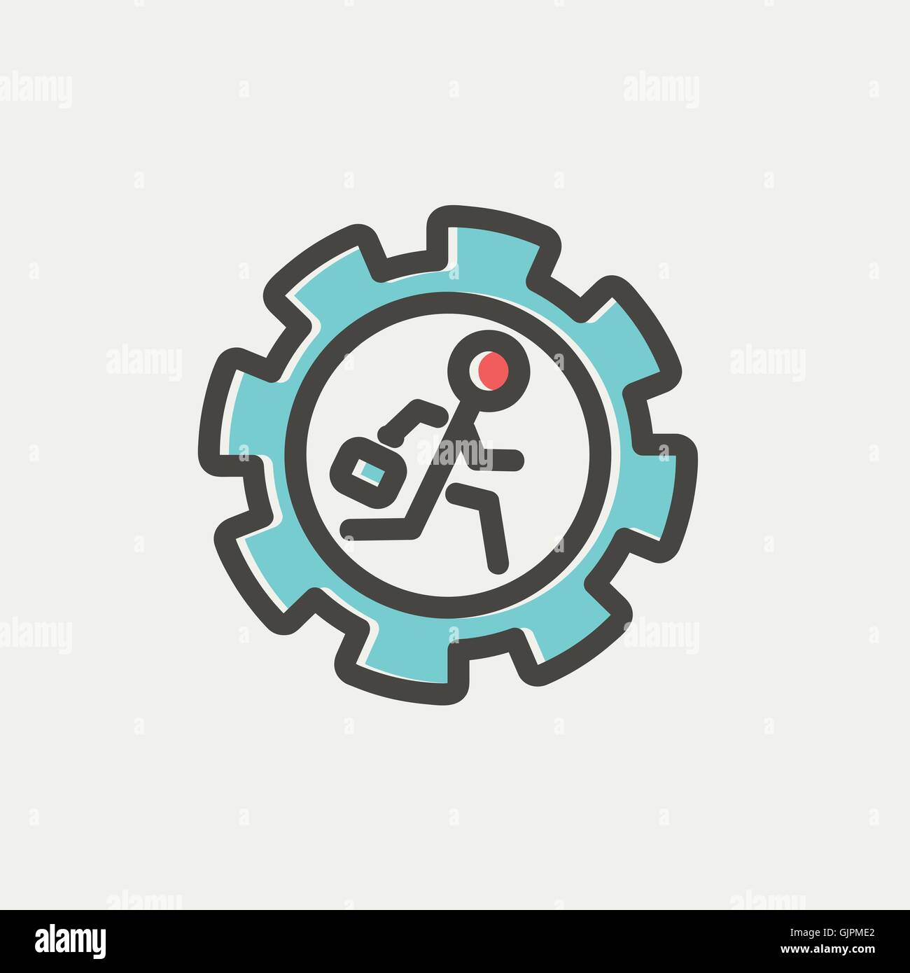 Man gear line vector Stock Vector Images - Alamy
