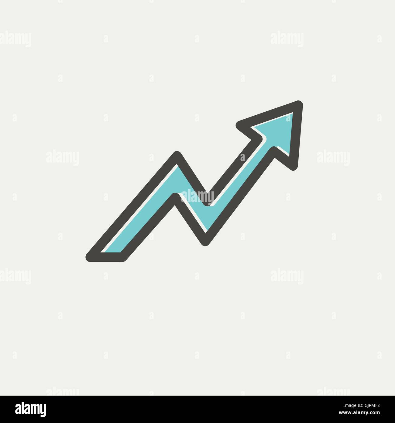 Glowing up arrow icon Stock Vector Images - Alamy