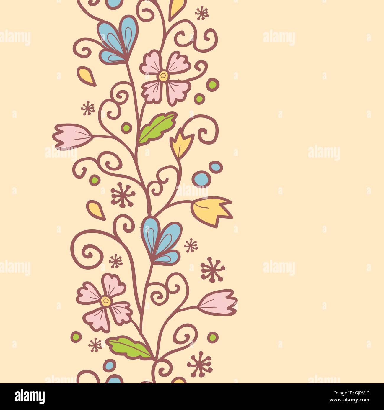 Flowers Vertical Border