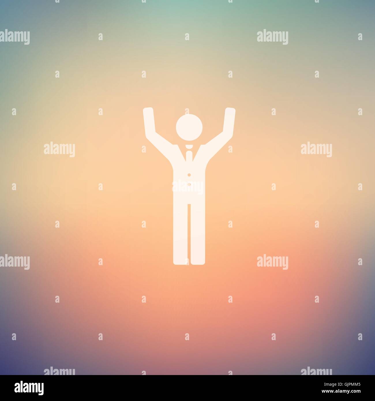 Cartoon illustration man raising hand hi-res stock photography and ...