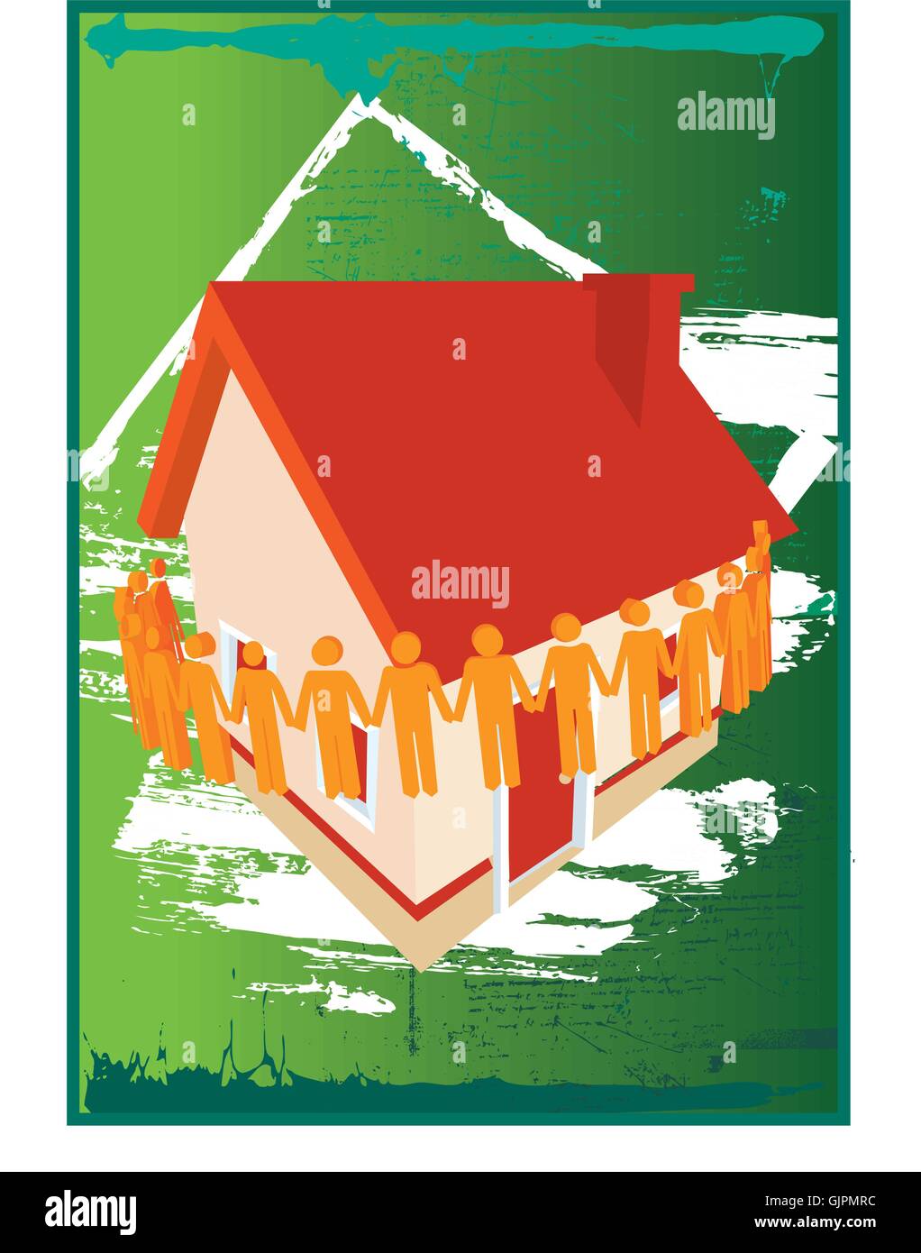 Connecting shapes Stock Vector Images - Alamy