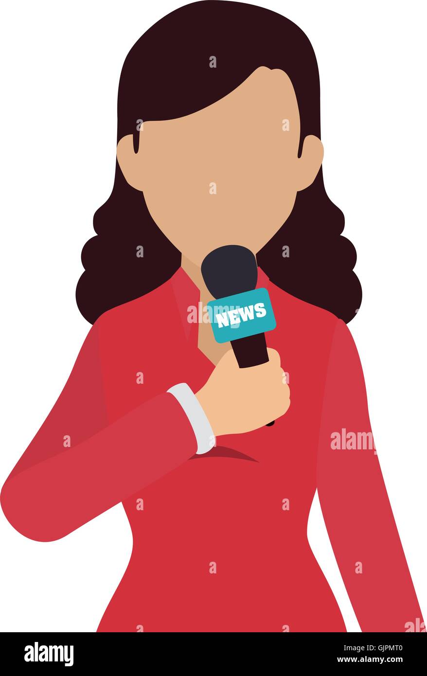 reporter women press Stock Vector Image & Art - Alamy