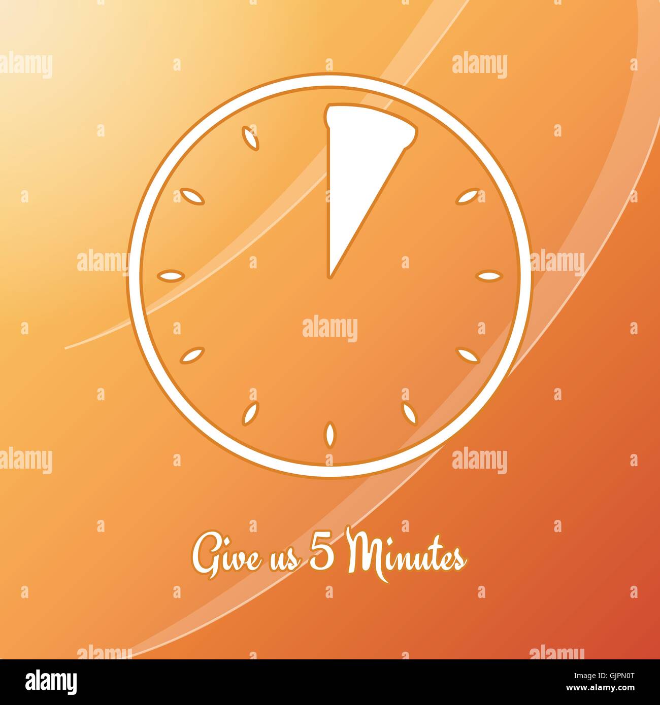give us five minutes Stock Vector Image & Art - Alamy
