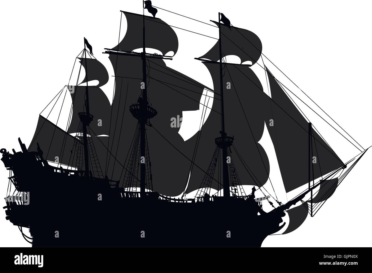 marine theme silhouette sailboat Stock Vector Image & Art - Alamy