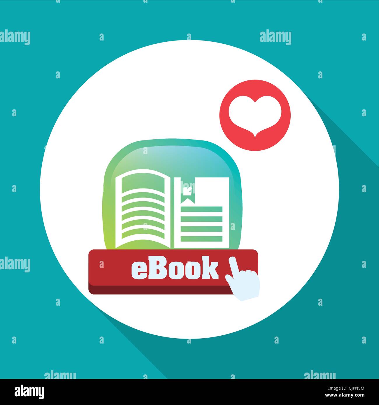 eBook design. reading icon. White background Stock Vector Image & Art ...