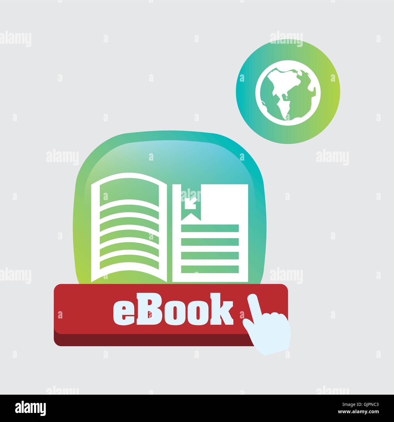eBook design. reading icon. White background Stock Vector Image & Art ...