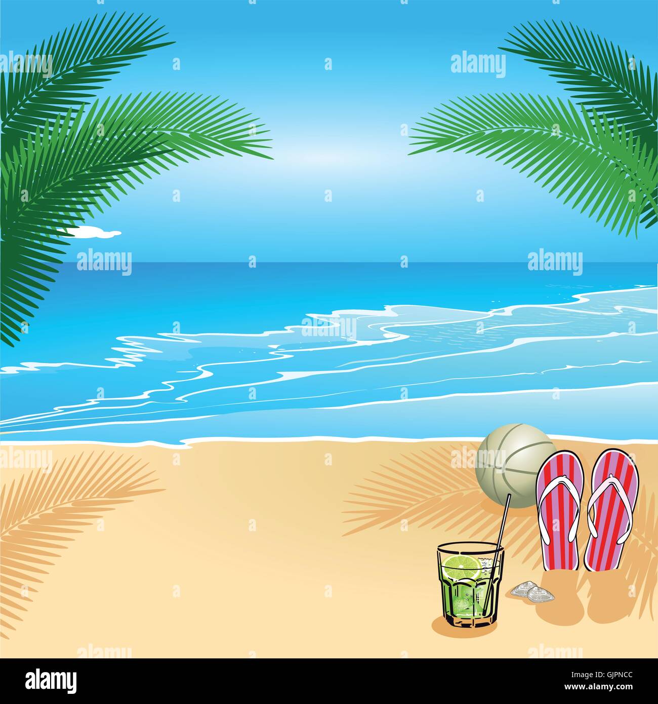 Beach pleasure Stock Vector Images - Alamy
