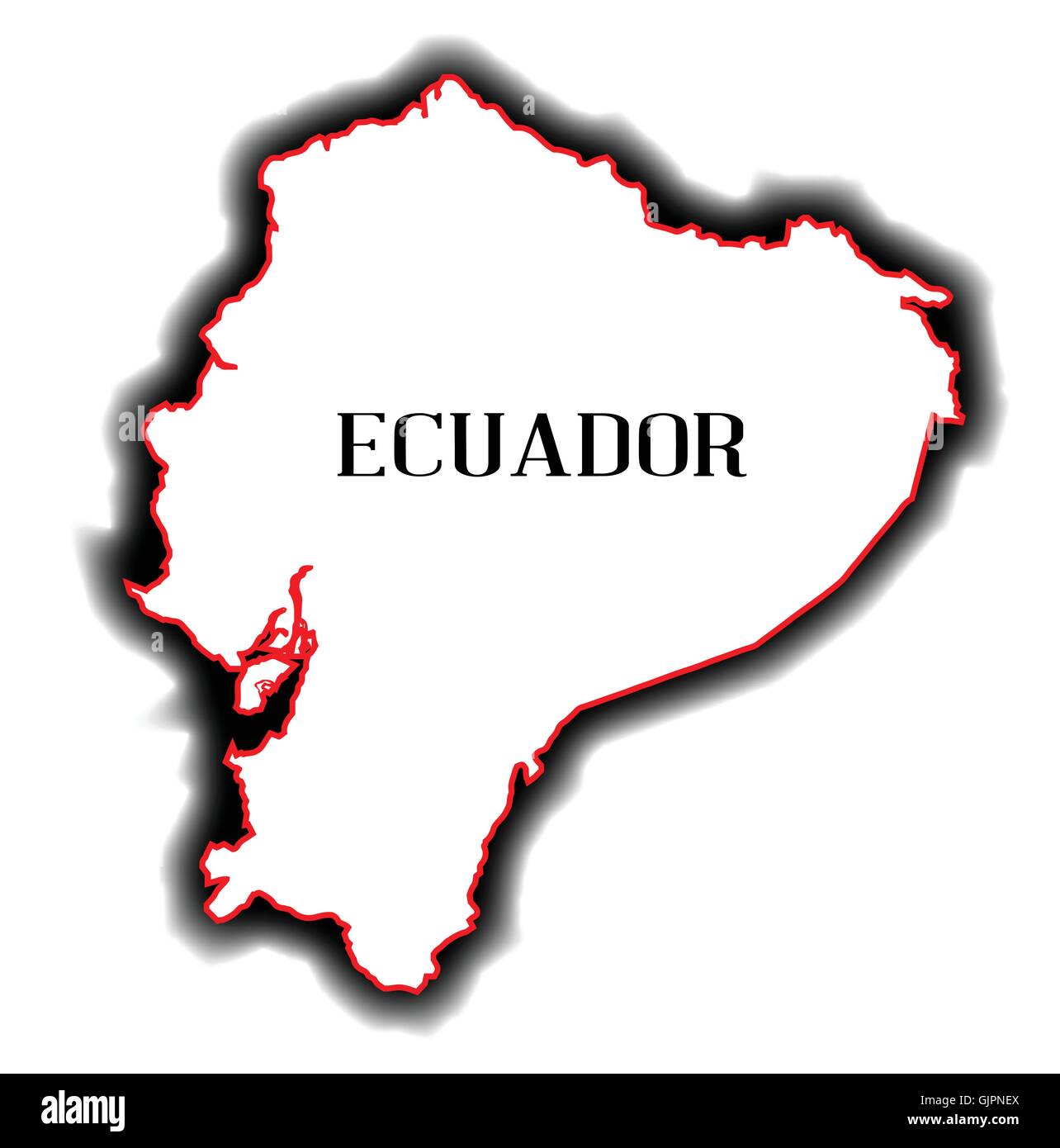 Ecuador map Cut Out Stock Images & Pictures - Alamy