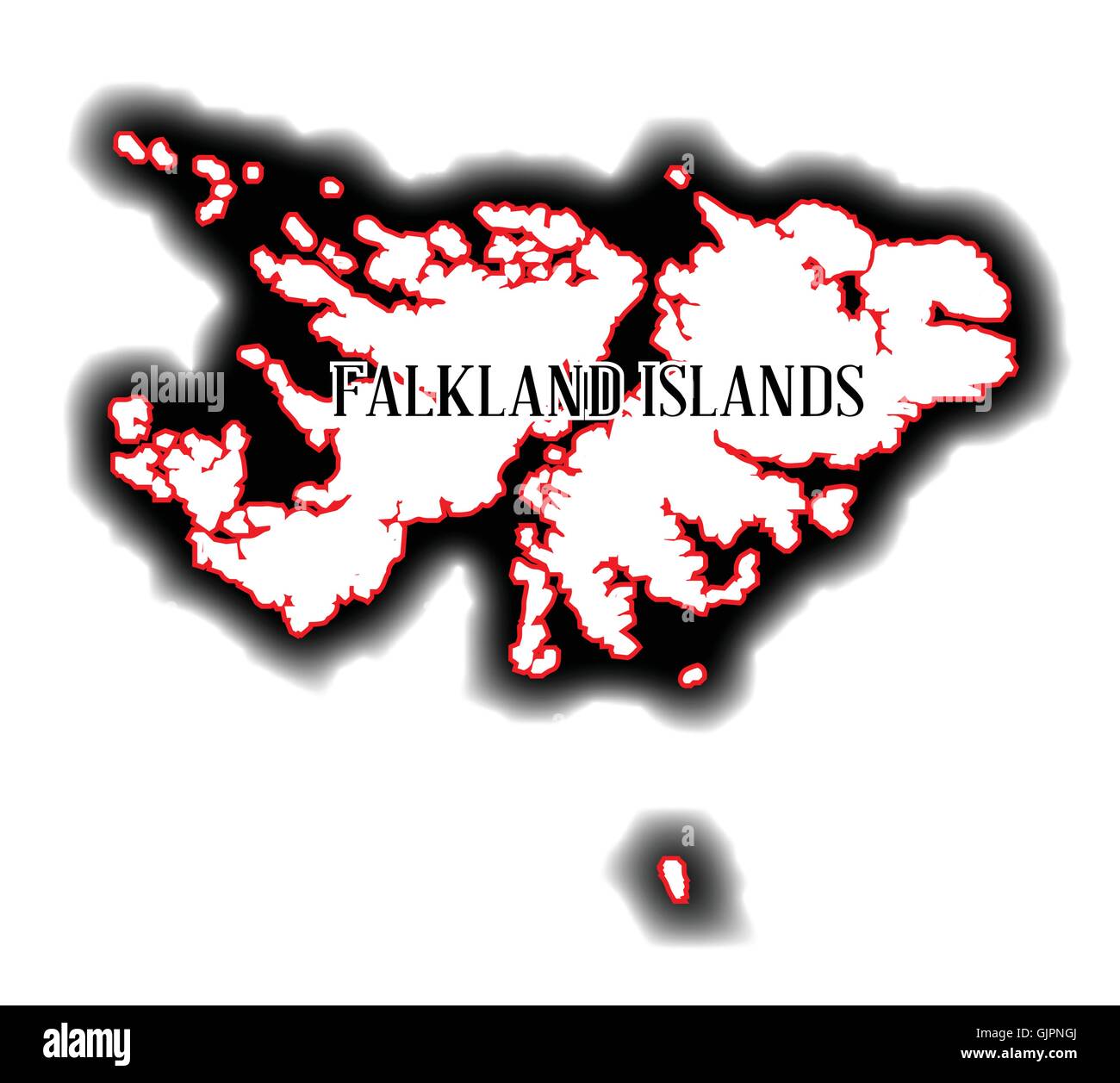 Outline map falkland islands hi-res stock photography and images - Alamy