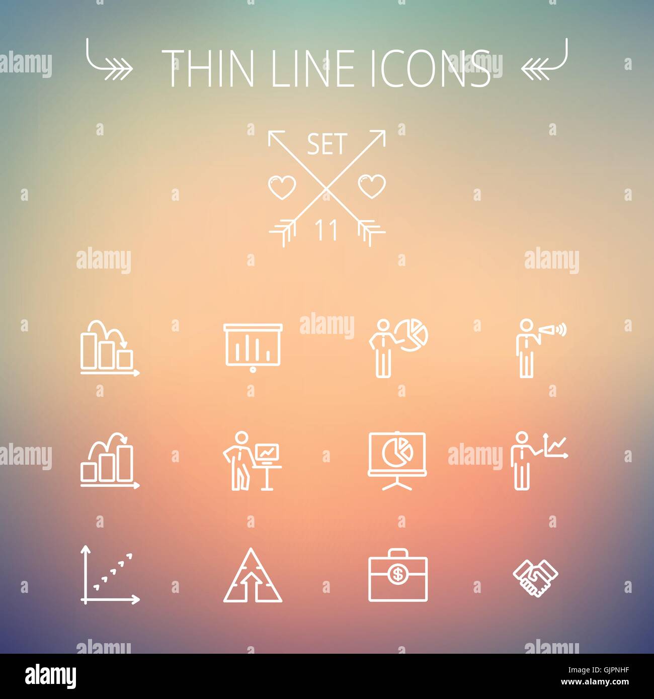 Business finance target thin Stock Vector Images - Alamy