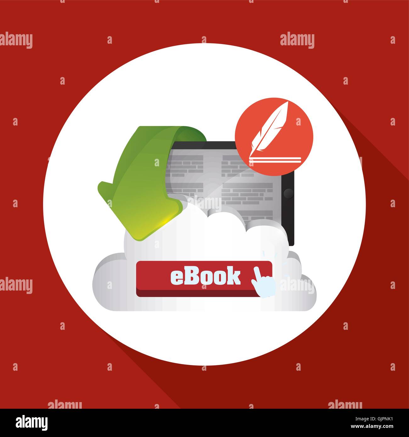 eBook design. reading icon. White background Stock Vector Image & Art ...
