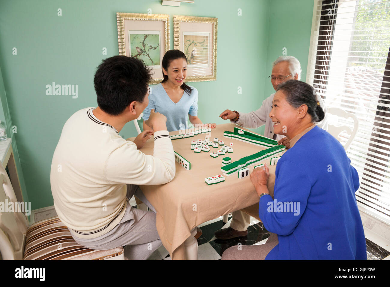 Mahjong room hi-res stock photography and images - Alamy