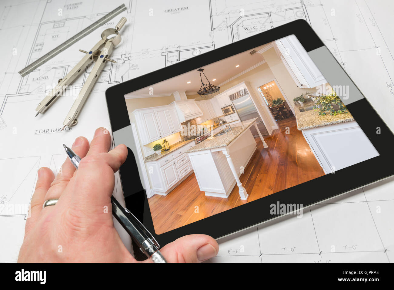 Computer house plans on screen hi-res stock photography and images - Alamy