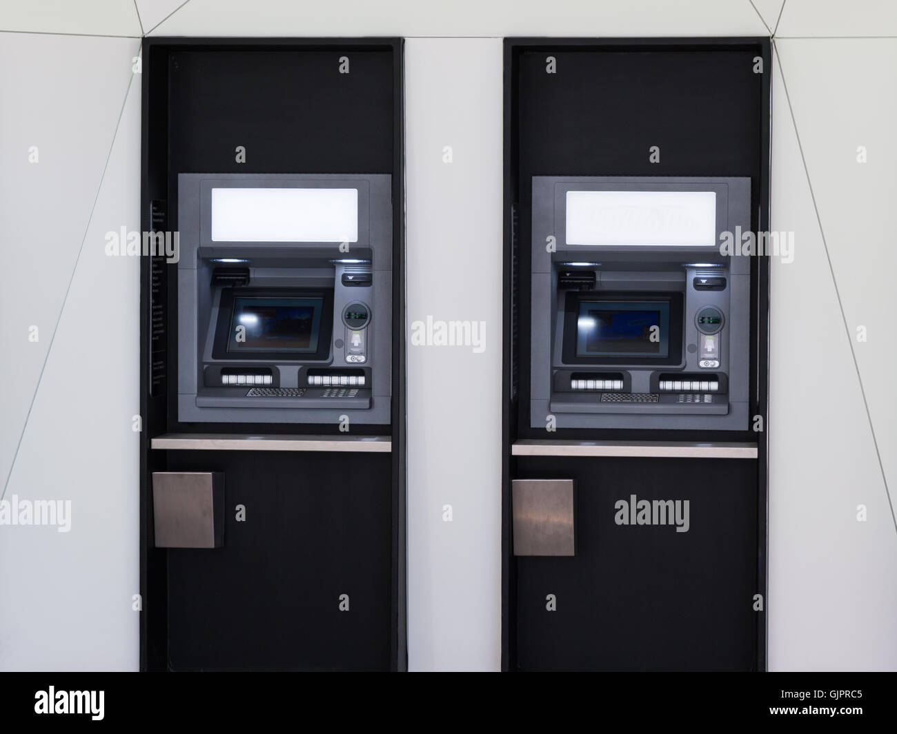 Row of Cash Machine, Atm for withdrawing Money Stock Photo - Alamy