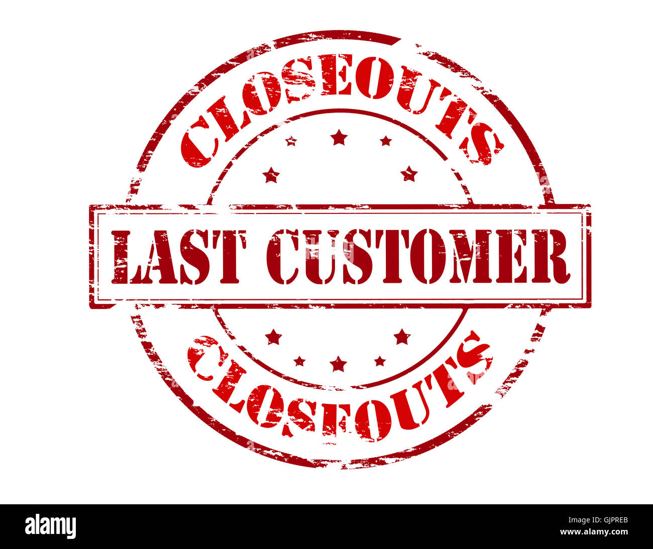 Rubber stamp with text last customer inside, vector illustration Stock ...