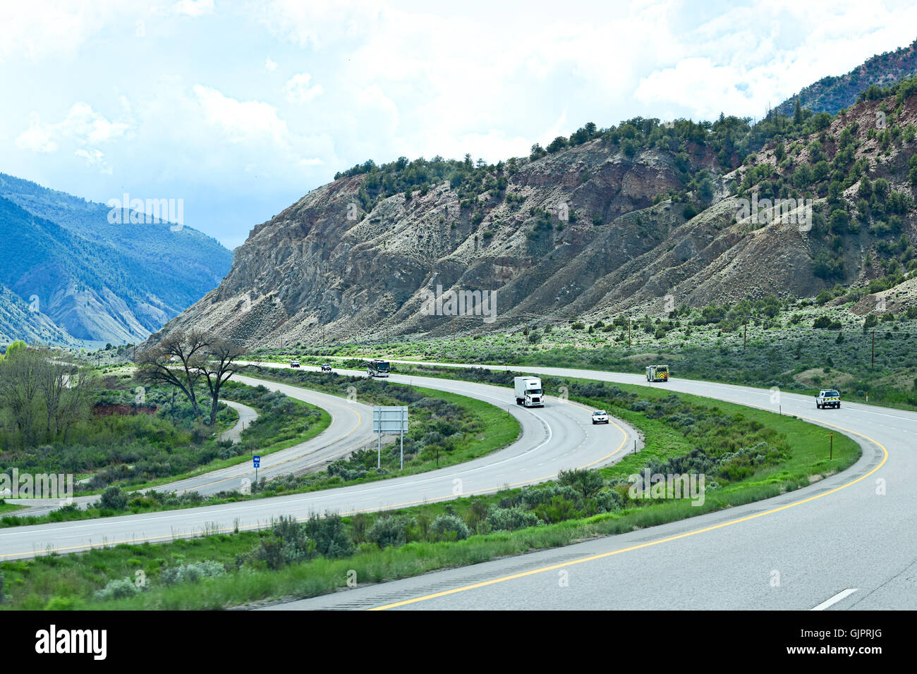 Car on colorado highway hi-res stock photography and images - Alamy