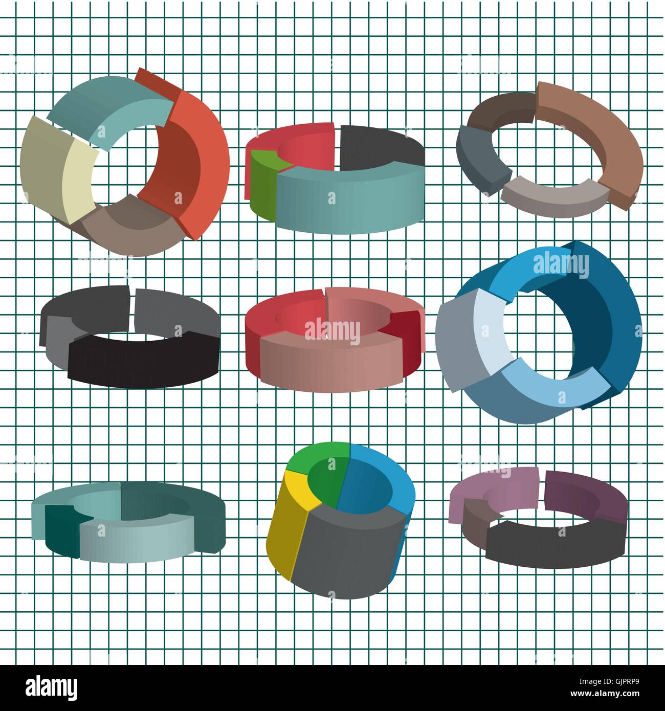 Vector pie charts in hi-res stock photography and images - Alamy