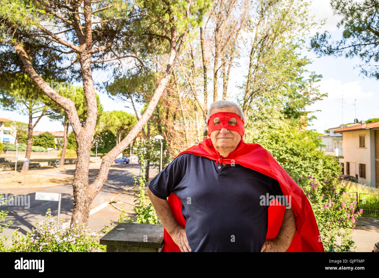Elderly in superhero costume hi-res stock photography and images - Alamy