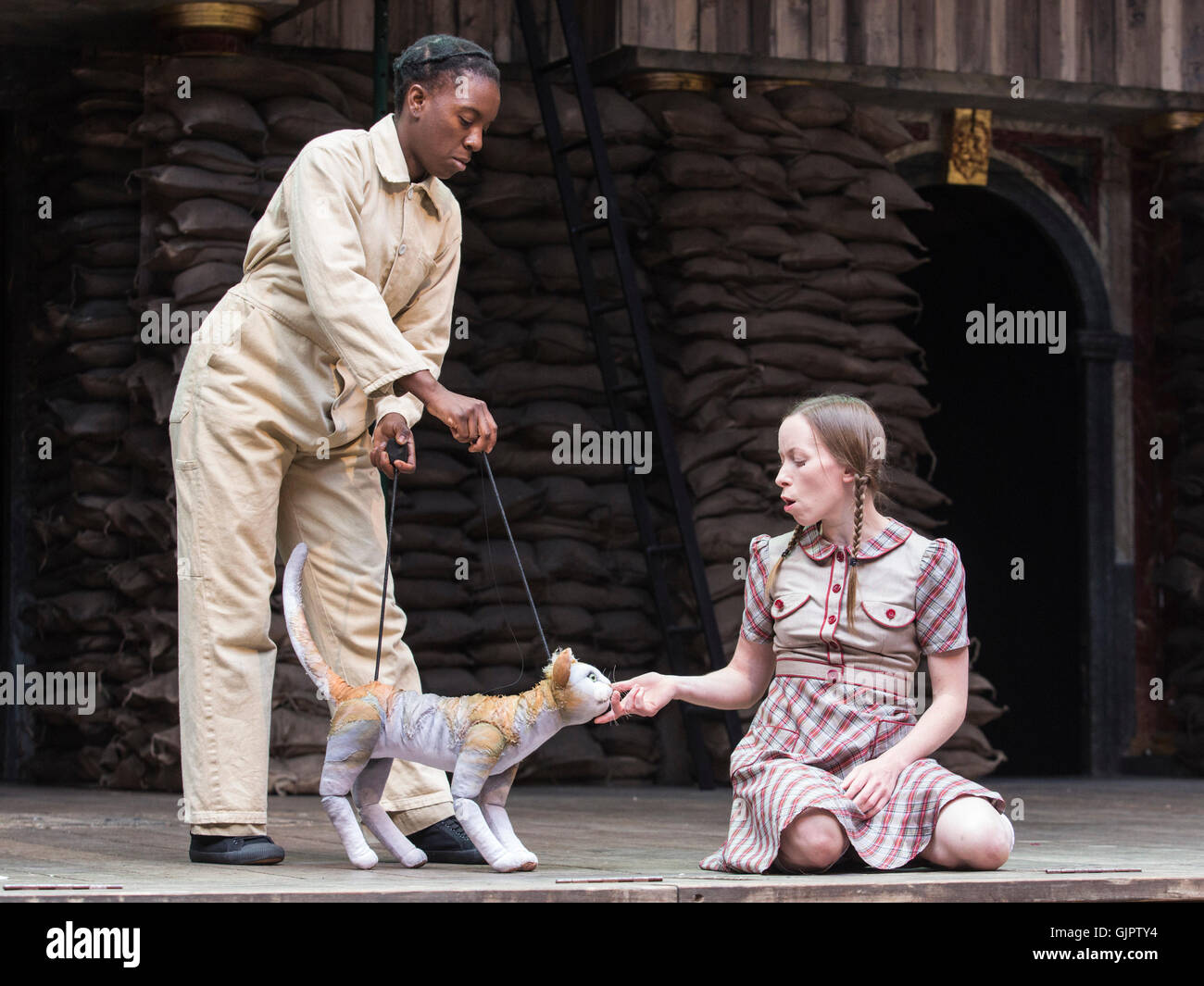London, UK. 16 August 2016. Tips the Cat (handled by Nandi Bhebhe) and ...