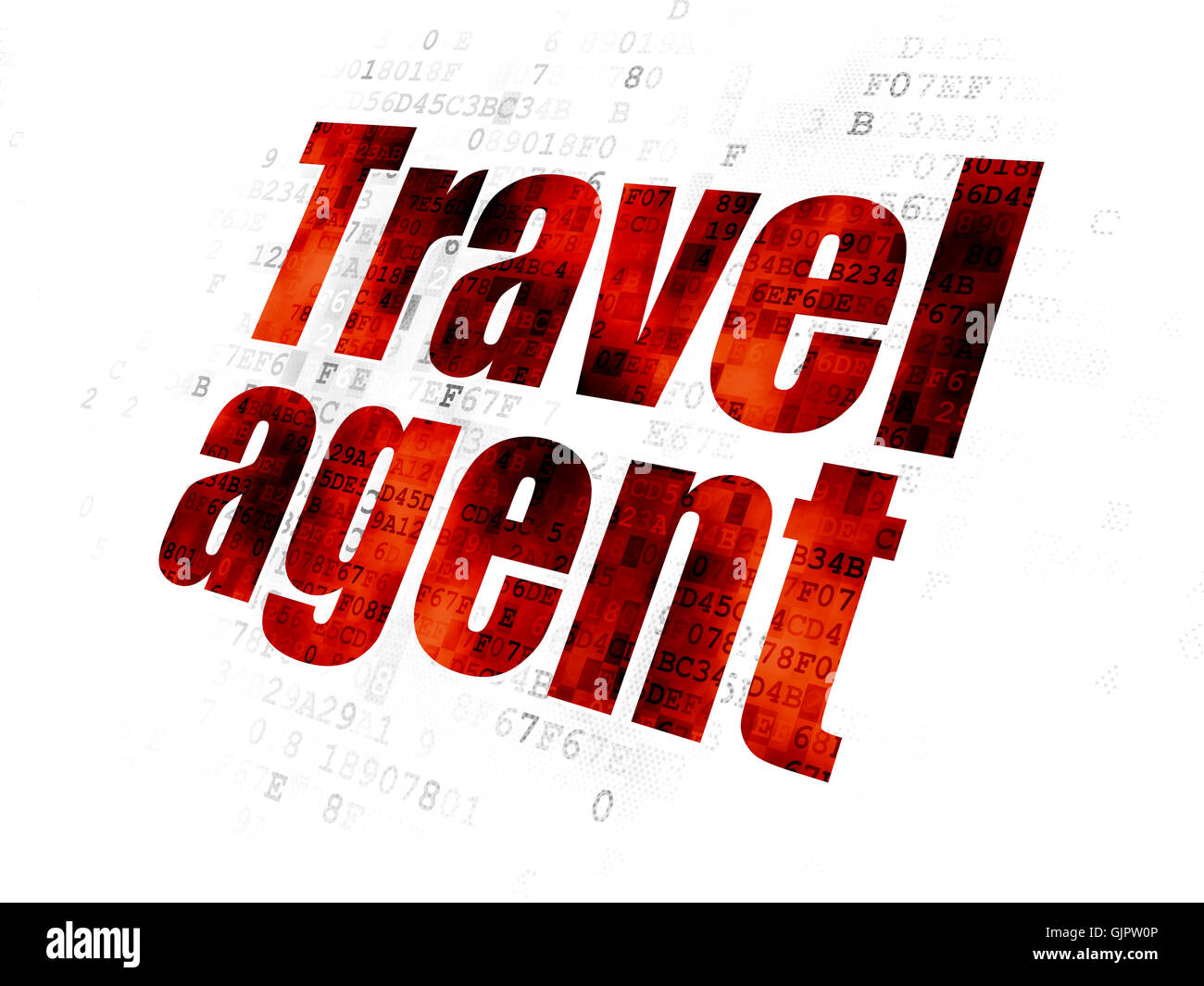 Tourism concept: Travel Agent on Digital background Stock Photo - Alamy