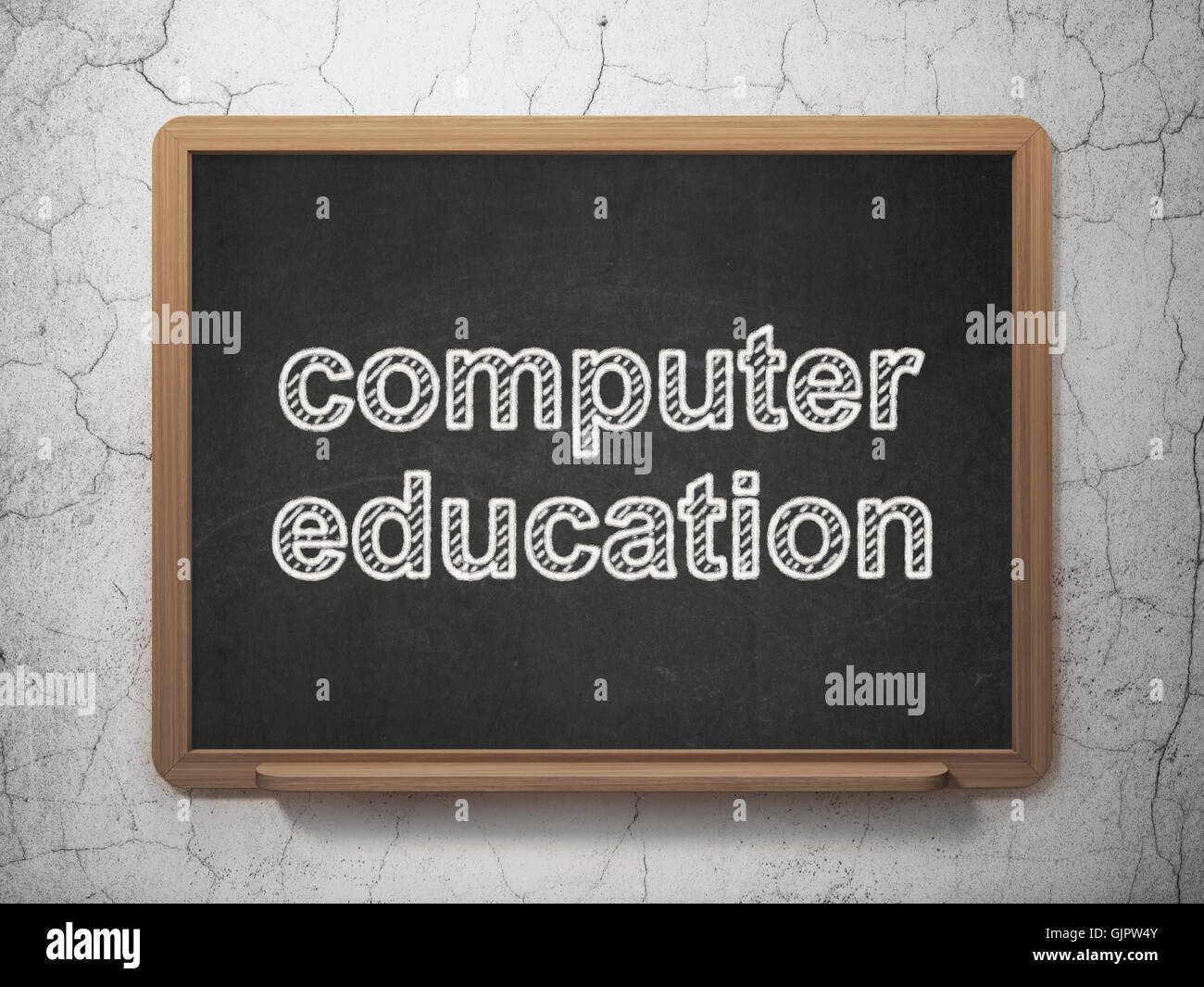 Learning concept: Computer Education on chalkboard background Stock ...