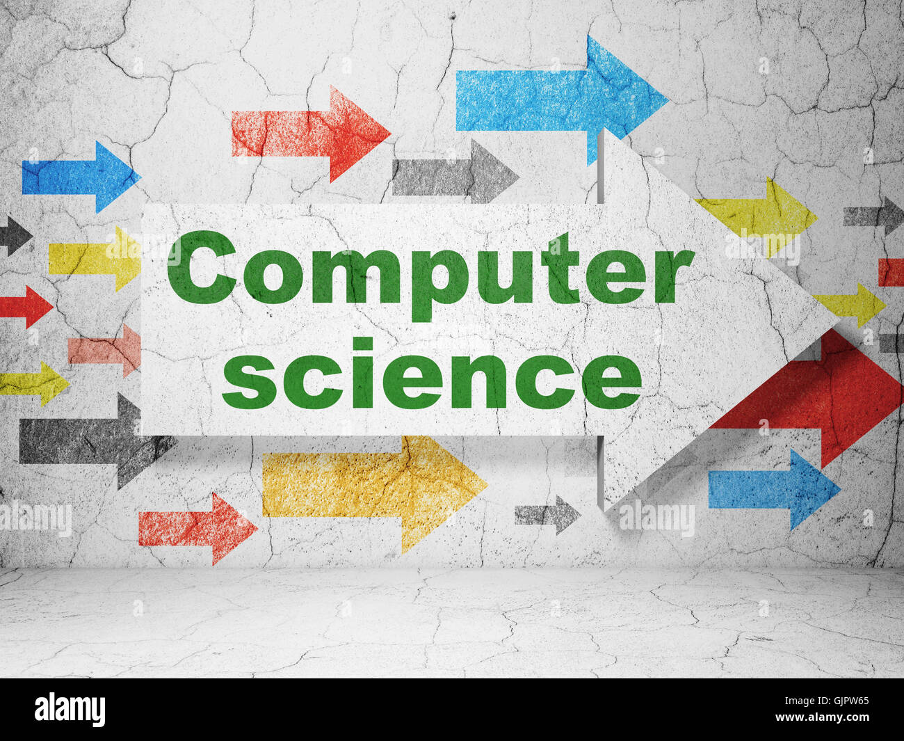 Science concept: arrow with Computer Science on grunge wall background ...