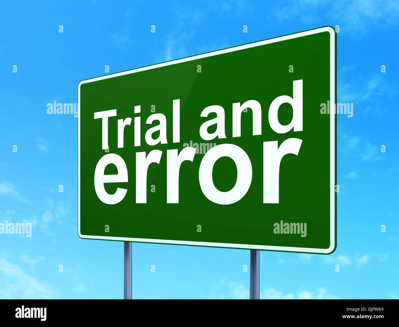 Science concept: Trial And Error on road sign background Stock Photo ...