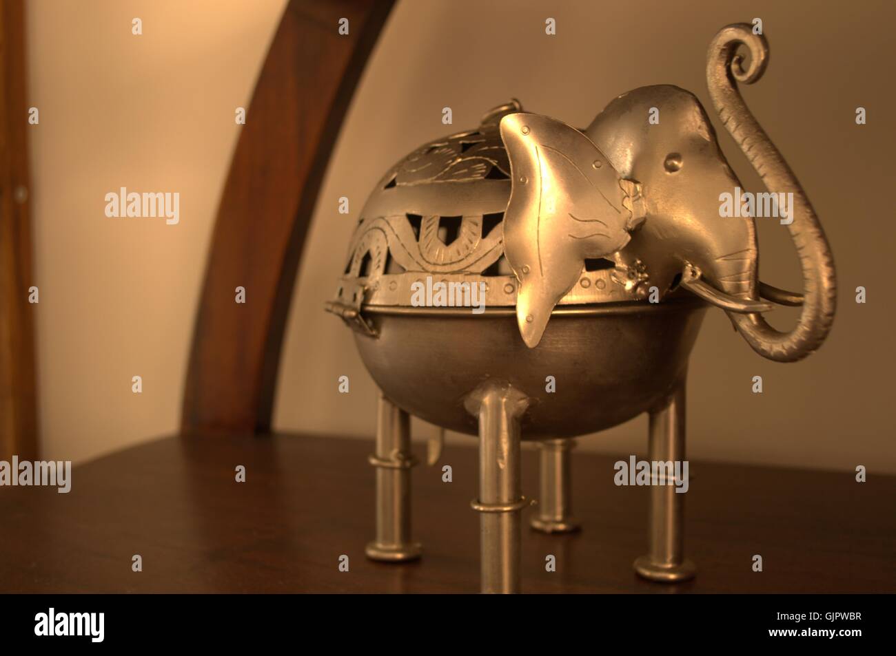 nice artistic photo of a silver metal elephant show object Stock Photo ...