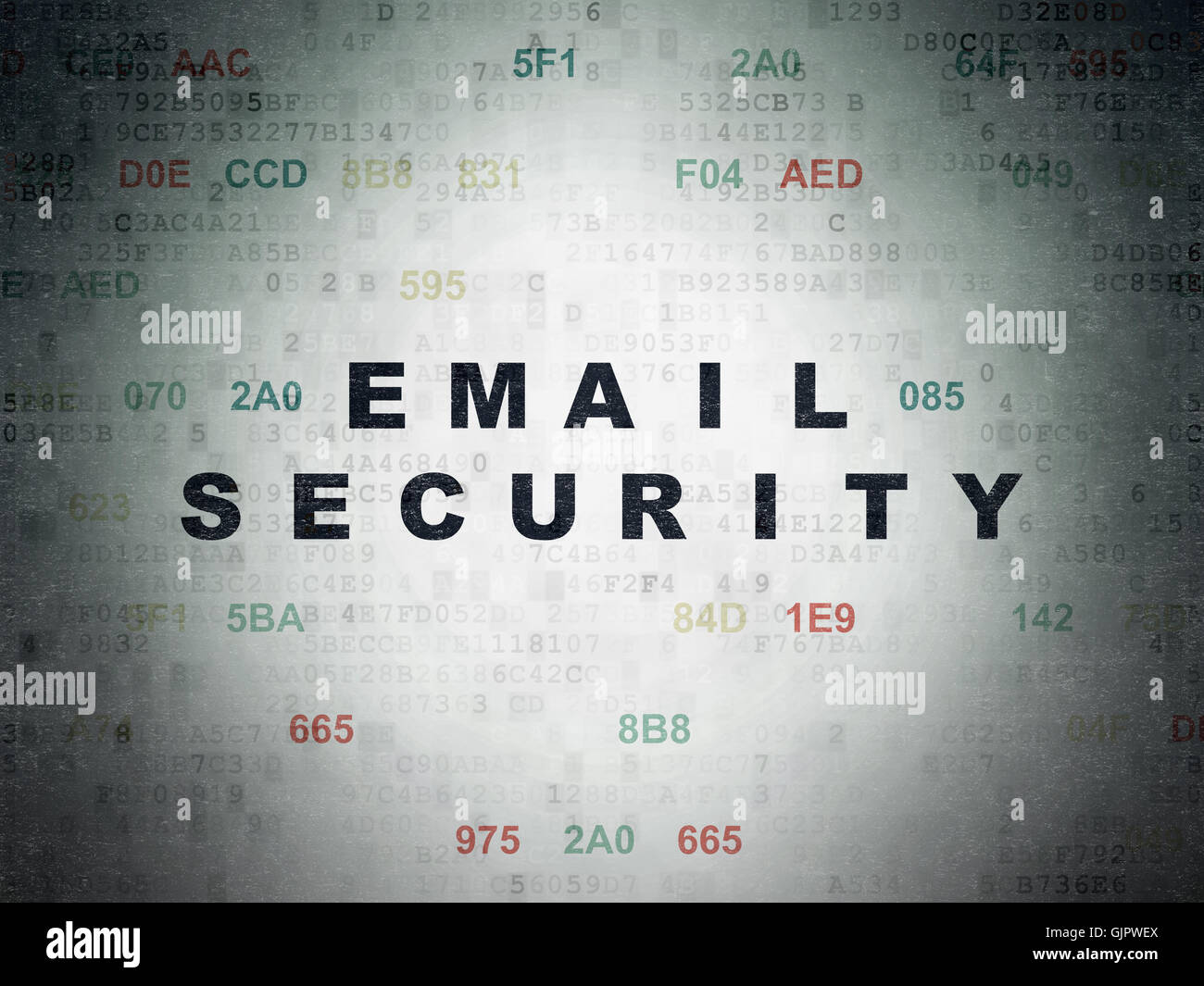 Safety concept: Email Security on Digital Data Paper background Stock ...