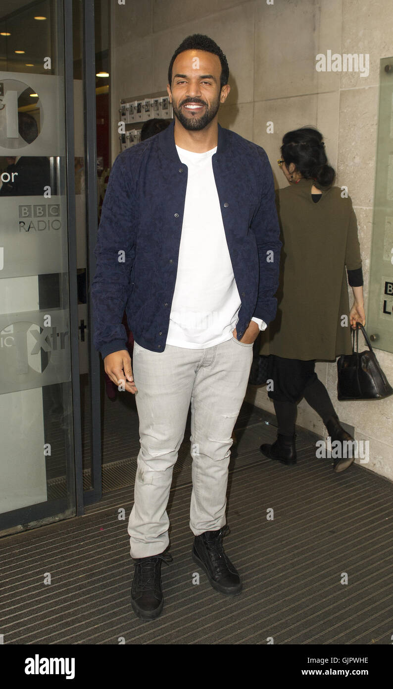 Craig David seen arriving at BBC Radio 1 studios Featuring: Craig David ...