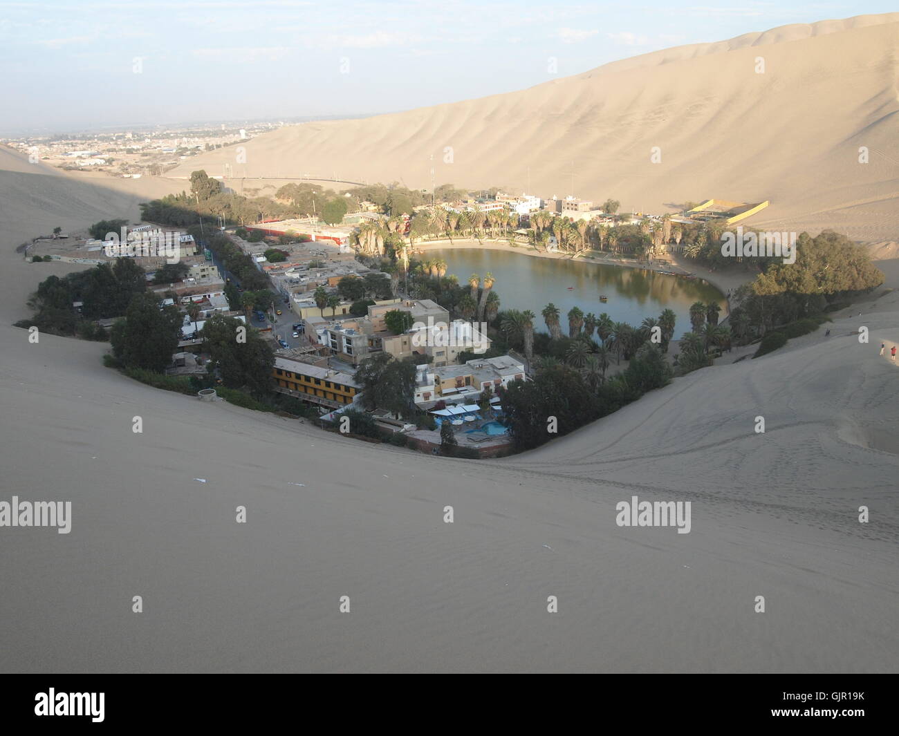 A view of the Huacachina desert oasis, Ica, Peru Stock Photo - Alamy
