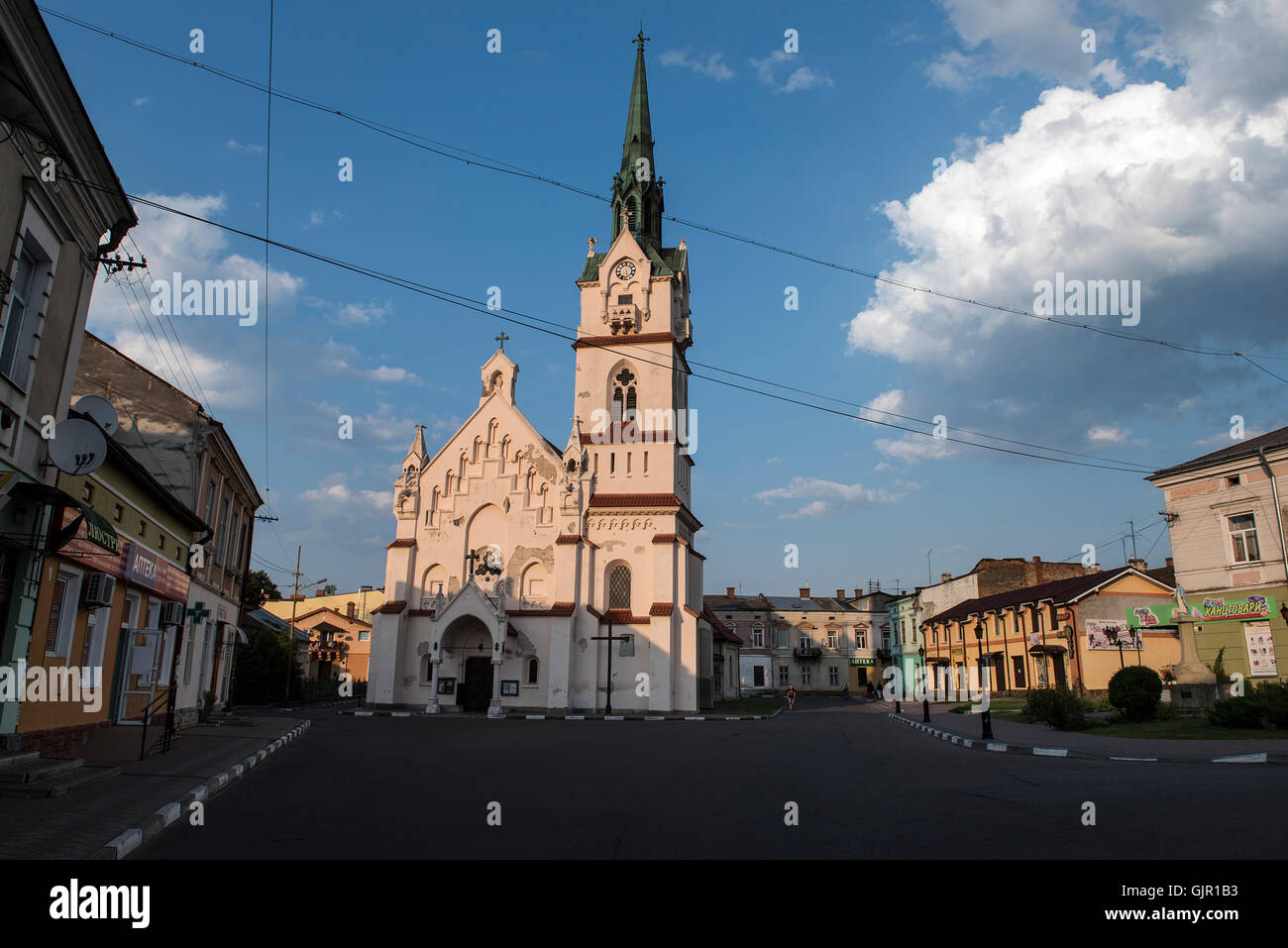 The Cathedral of Virgin Mary at the town of Stryi in western Ukraine ...