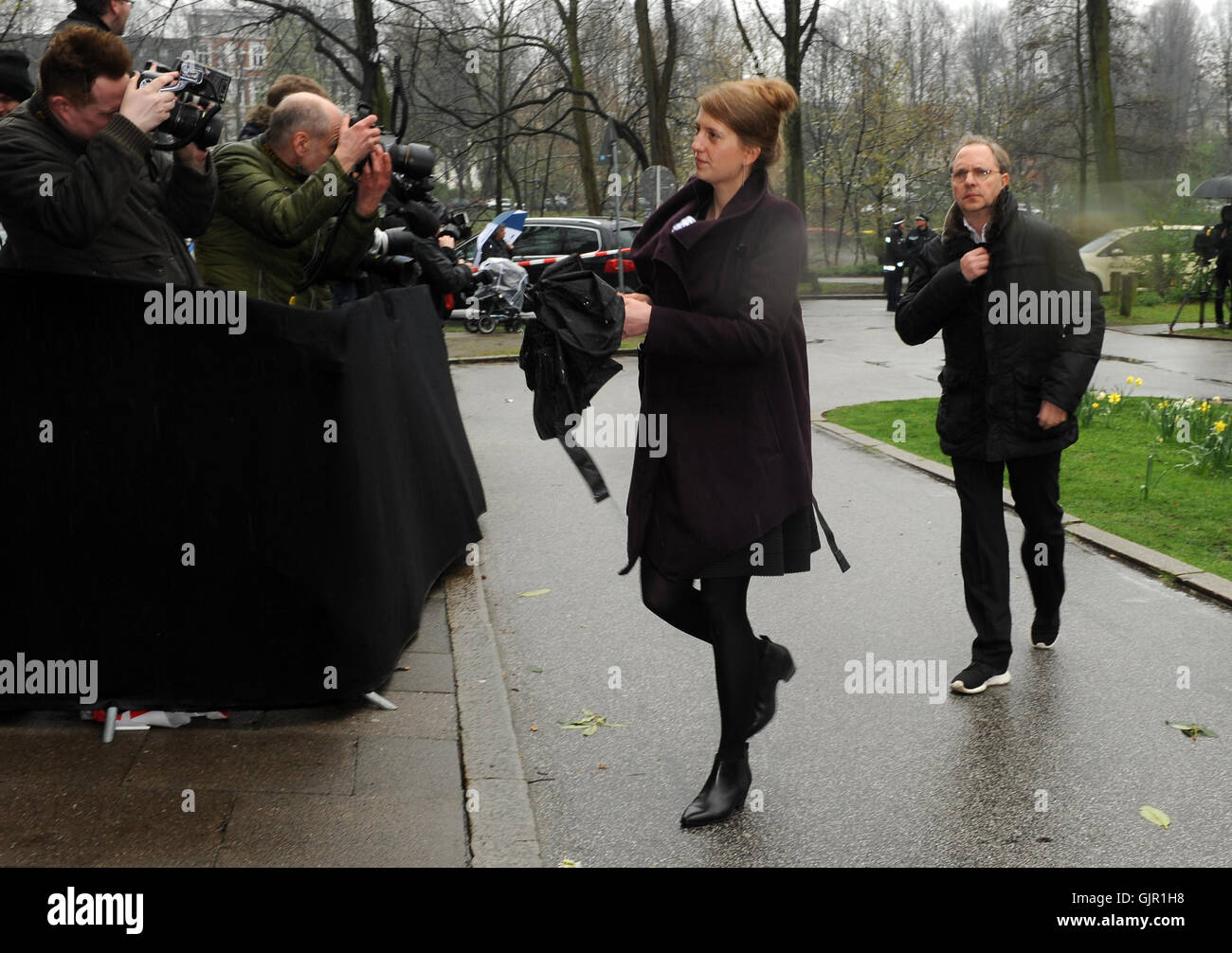 Funeral service of german singer Roger Cicero at St. Gertrud church ...