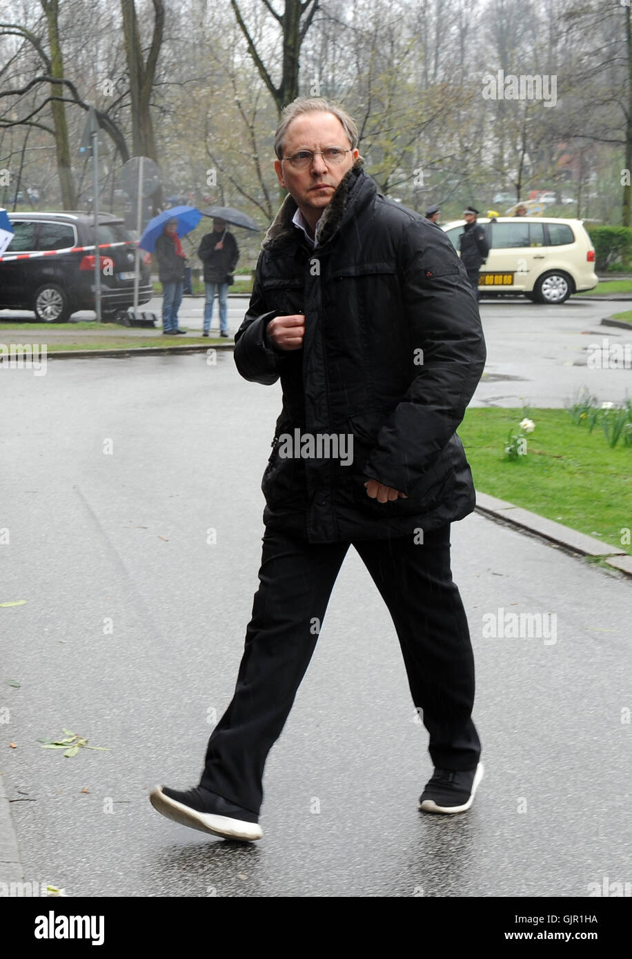 Funeral service of german singer Roger Cicero at St. Gertrud church ...