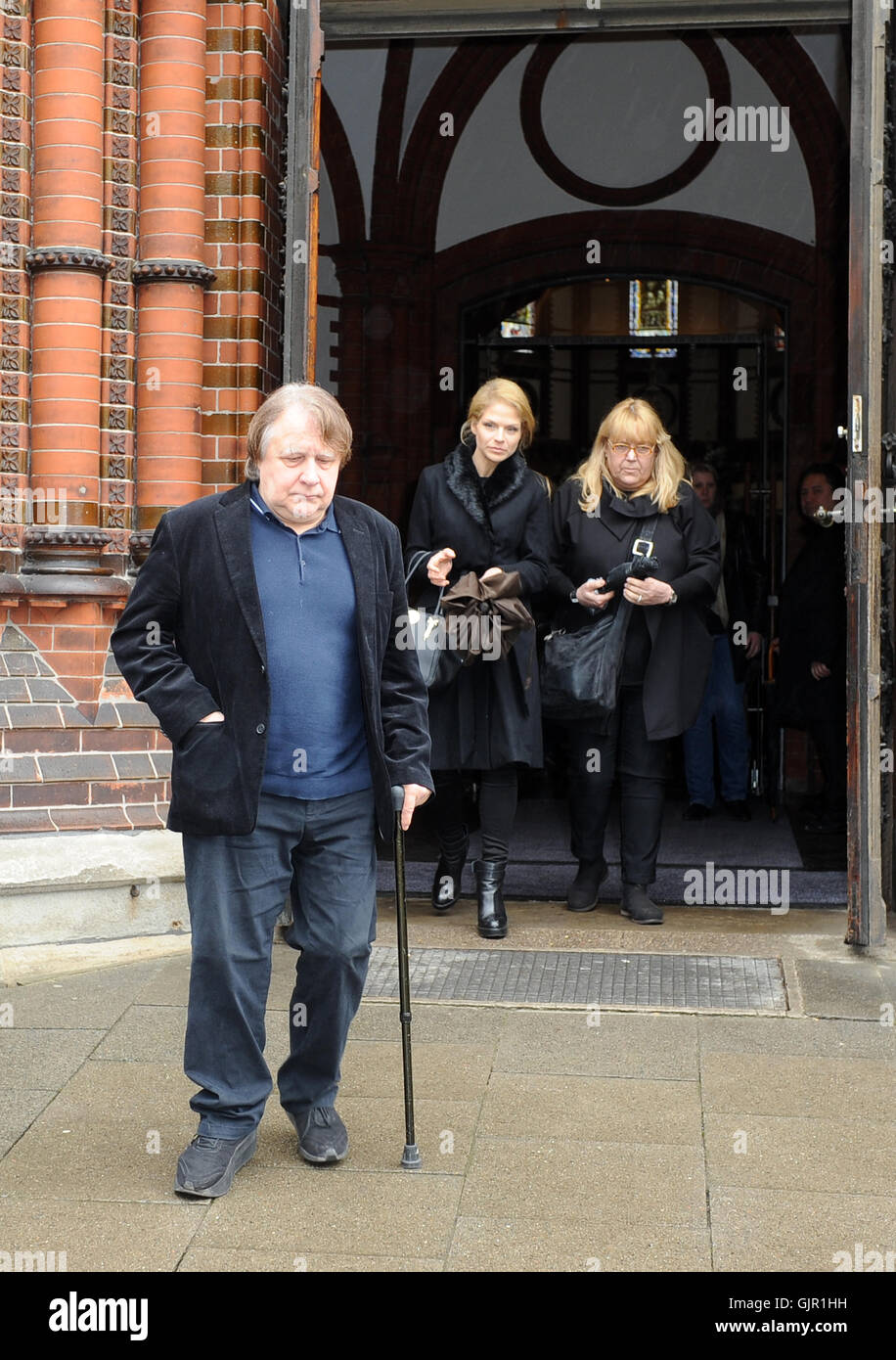 Funeral service of german singer Roger Cicero at St. Gertrud church ...